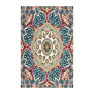 Kigai Kitchen Towels Set of 6, Mandala Pattern Highly Absorbent Dish Towels Reusable Cleaning Cloths Washable Tea Towels Hand Towel 28 x 18 Inch