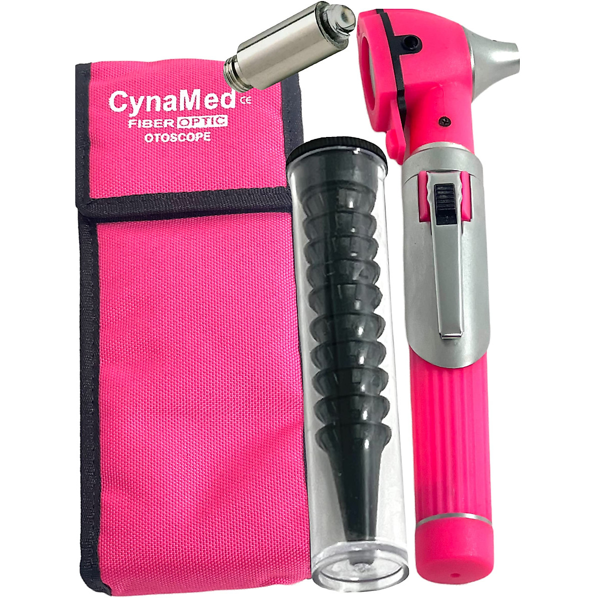 New Mini Otoscope Fiber Optic Medical Diagnostic Examination Plus 1 Replacement Bulb Cynamed