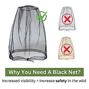 CAMOLAND Sun Hat with Removable Mesh Head Net Safari Hat Outdoor UV Protection Army Green