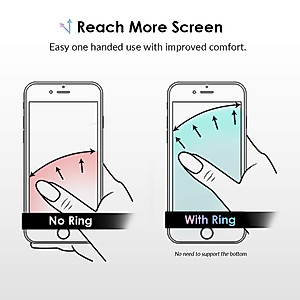 Velvet Caviar Cell Phone Ring Holder - Finger Ring & Stand - Improves Phone Grip Compatible with iPhone, Galaxy and Most Cases (Except Silicone/Leather) - Moonstone Holographic Pink Blue Marble