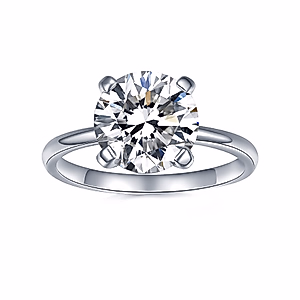 IMOLOVE 3ct Moissanite Engagement Ring Wedding Solitaire Ring for Women Lab Created Diamond Promise Ring for her-7-3CT