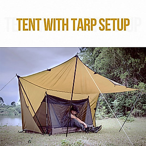 OneTigris Solo Mesh Tent, Ultralight Screen House with 3000 Waterproof Bathtub Floor for Camping Hiking Backpacking Traveling Fishing Patio