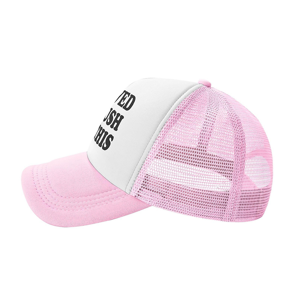 I Shaved My Bush for This Trucker Hat Unisex Adult Hats Adjustable Cap for Men and Women Classic Fishing Caps Pink