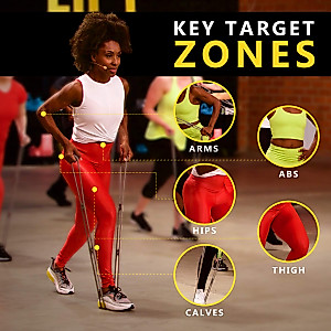 Walk at Home Resistance Bands 7 Ring Adjustable Resistance Bands for Working Out Home Workout Walking Exercise Workout Bands Fitness Program Exercise Bands Stretch Bands for Recovery, Blue