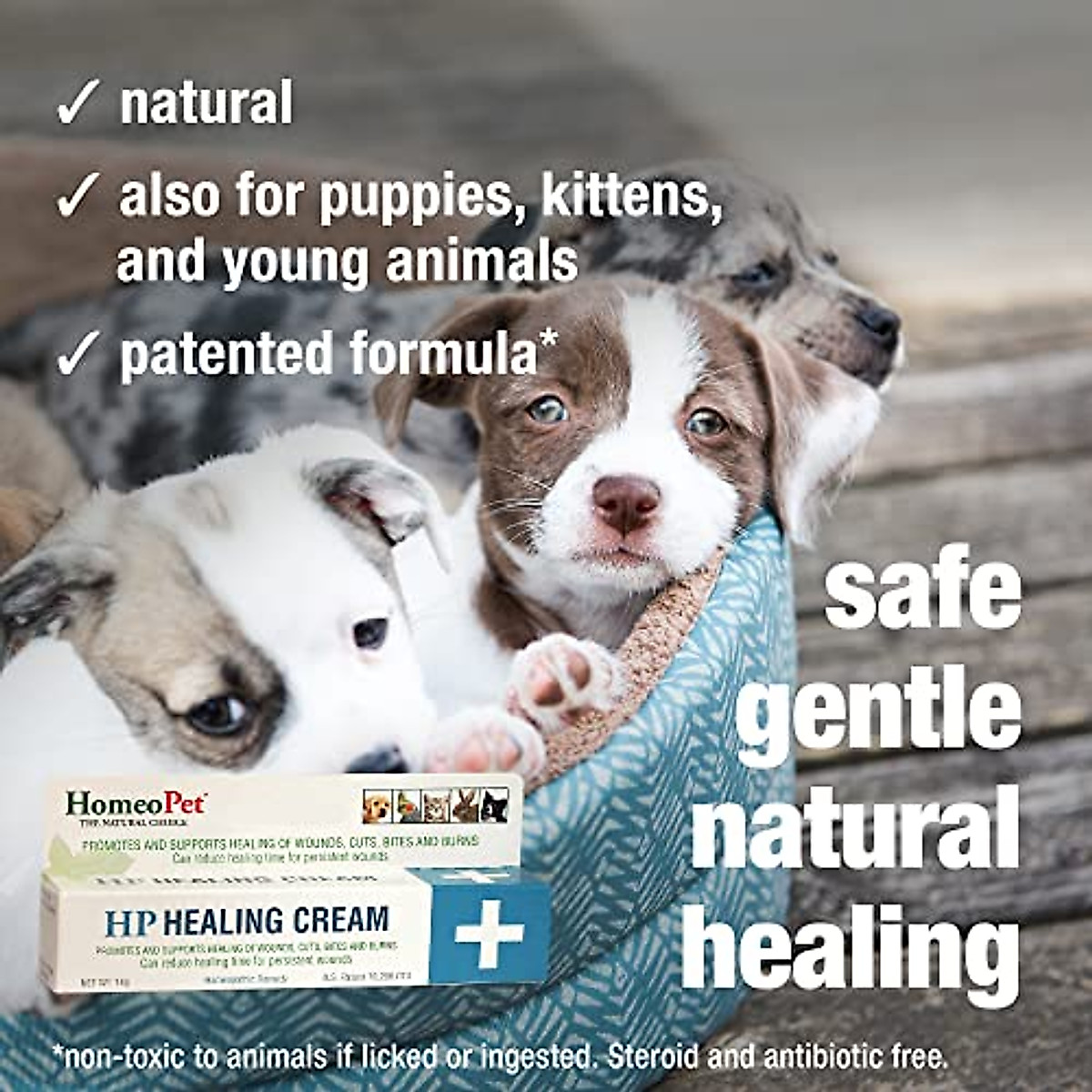 HomeoPet HP Healing Cream, Natural Support for Pet Wound Healing, 14 Grams