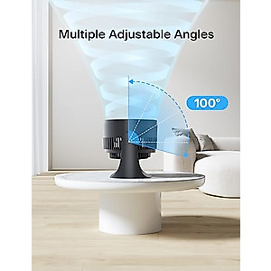 Pelonis 3 Speed Small Room Air Circulator Fan with 7-inch Blade, Table Fan with 100° Adjustable Head Tilt - Desktop Fan for Bedroom,Dorm and Office - Ventilador for Air Conditioner and Heater, Black