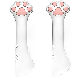 2pcs Manual Can Opener, Cat Jar Opener, Comfortable and Convenient Cat Paw Design Multifunction Pet Canned Spoon Cat Paw Can Opener for Pet Food Can Supplies