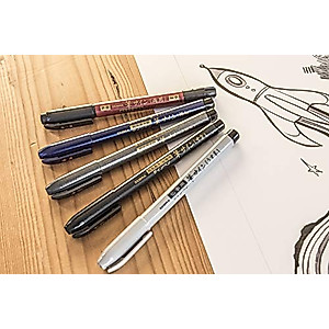 Zebra Pen Zensations Brush Pen, Fine Brush Tip, Black Water-Resistant Ink, 1-Pack