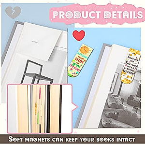 32 Pcs Teacher Magnetic Bookmarks Teacher Appreciation Bookmark Page Clips Graduation Christmas Gifts Bookmark for Teachers Office Supplies(Cute)