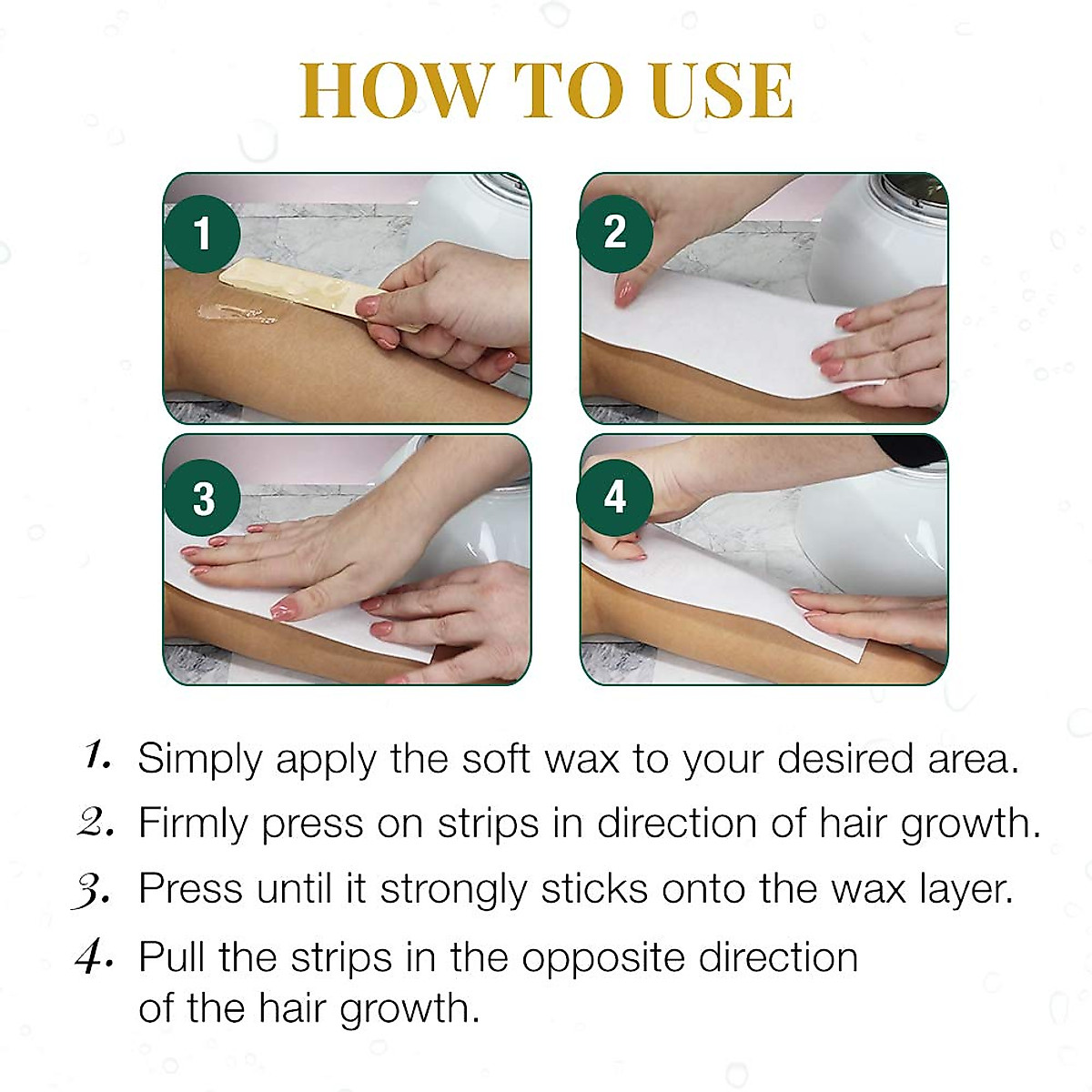 Clean + Easy Cloth Strips, Medium Non-Woven, Wax Remover Cloths, 100-ct, 1-pack