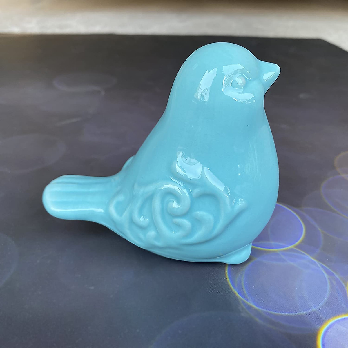 YICC 1 PC Large Decorative Bird Figurine- Glazed Porcelain Bird Statue/Bird Sculpture for Home Garden Wedding Decor or More White