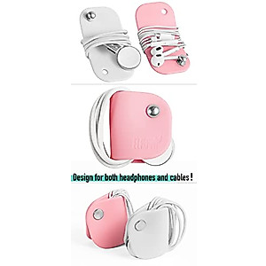ELFRhino Cord Organizer Earbud Holder Earphones Headphones Winder Keeper Earbuds Case Storage Wrap Headset Keeper Cord Manager Cable Organizer(Blue+Pink+Black+White)