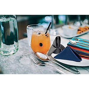 Ruvanti Cloth Napkins Set of 12, 18x18 Inches Napkins Cloth Washable, Soft, Durable, Absorbent, Cotton Blend. Table Dinner Napkins Cloth for Hotel, Lunch, Restaurant, Weddings, Parties - Multi Color