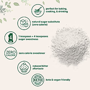 Stevia Sweetener Powder with Plant-based Erythritol, 4 Pounds (64 Ounces) | Keto, 0 Calorie, Low Carb, 4:1 Sugar Substitute, Natural Sweetener, Bitterless, Reb-A Stevia Leaf Extract, Non-GMO, Vegan