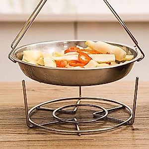 Steam Rack,Steaming Rack Stand,Steamer Basket,Heavy Duty Stainless Steel Metal Multi-function By Meleg Otthon (5.9" Diameter X2.7"High)