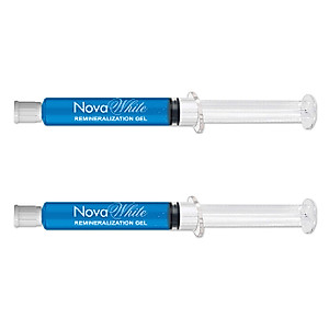 NovaWhite Remineralization Gel – (2) Extra Large Syringes, 2 Mouth Trays, Reduces Teeth Sensitivity, Strengthens Tooth Enamel, Sensitivity Treatment, Remineralizing & Desensitizing Sensitive Teeth