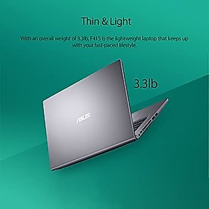 ASUS VivoBook 14 Laptop Computer, 14" IPS FHD Display, Intel Core i3-1115G4 Processor, 4GB DDR4, 128GB PCIe SSD, Fingerprint Reader, Windows 11 Home in S Mode, Slate Grey, F415EA-AS31