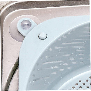 KUYYFDS Triangle Sink Storage Basket Suction Cup Hanging Kitchen Sink Vegetable Peel Trash Box Colanders Food Strainers