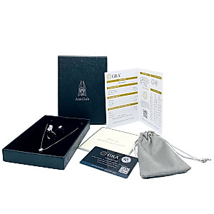 AnuClub 3ct Solitire Moissanite Engagement Ring For Women D Color Lab Diamond 18K White Gold Plated Silver Ring, Christmas Gift for Women, Christmas Gift for Women With Certificate (8, 3)