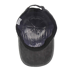 Splash Brothers Customized Mom Life Heart Embroidered Baseball Cap, Vintage Washed Distressed Adjustable Denim Hat for Women Mom Mama Grandma