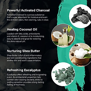 PiperWai Natural Deodorant w/Activated Charcoal | Odor Protection, Vegan, Aluminum Free, Shark Tank Product for Women & Men | Great for Travel, & Gifts | 50g Scented Single Jar