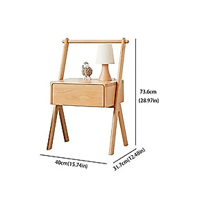 FFNUM Bedside Table Locker Wood Bedside Table Simple Living Room Coffee Table Bedroom Bedside Table Locker Shelf Height 28.97 Inches Night Stand