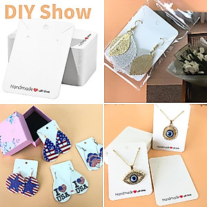 XIANNVXI Earring Cards 100Pcs Earring Display Card for Selling,with Packaging Bags for Earrings Necklace Jewelry Holder Cards -White Earring Card(2''W-3''L)