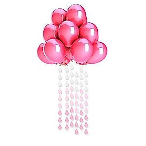 Baby Shower Wedding Birthday Party Decorations Paper Bunting Raindrop Banners Flags Garlands (Peach)