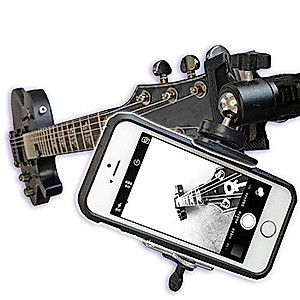 Guitar Ukulele Smartphone Mount Holder for Cell Phones and Gopro Action Cameras