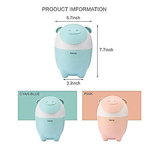 ESD HSDMYSH Mini Cute Desktop Trash Can Mini Desk Garbage Can for Office Desktop Coffee Table Kitchen Pig Cute Garbage Can Small Table Trash Can Bounce Cover Bucket Small Paper Basket