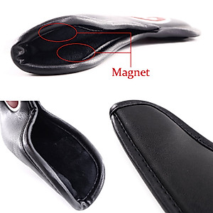 Craftsman Golf Magnetic Iron Headcovers Protective Cover with Large No. (A: Black with No. on both sides)