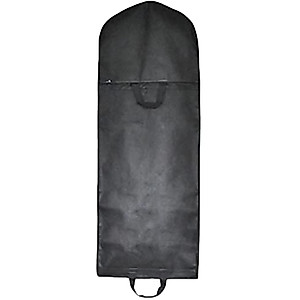 Beilite Wedding Dress Garment Bag Dust Cover Storage Travel Bag Black 70 inches