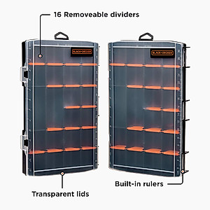 beyond by BLACK+DECKER Drill Bit Set, 14-Piece with Tool Organizer, 22-Compartment, 2-Pack (BDA14BODDAEV & BDST60714AEV)