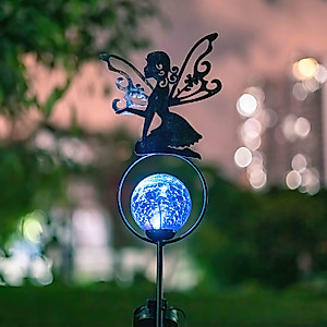 VEWOSTAR Outdoor Solar Light Fairy Decor Path Light Solar Light Stake for Garden Patio Yard