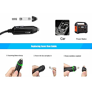 OEM BA-306 12V Car DC Adapter Power Cord Supply Compatible with Inogen One G3 G4 G5 Model IO-300 IO-400 1400-1000 1400-2000 BA-301 BA-503 BA306 Auto Vehicle Cigarette Lighter Plug Battery Charger