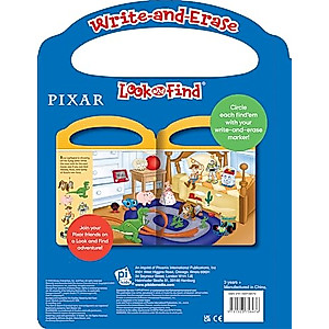 Disney Pixar Toy Story, Cars, and More! - Write-and-Erase Look and Find Wipe Clean Board - PI Kids