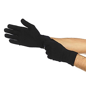Minus33 Merino Wool Glove Liner - Warm Base Layer - Ski Liner Glove - 3 Season Wear - Multiple Colors and Sizes - Black - Large