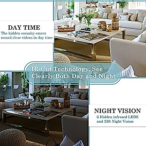 AYFES Wireless Dome Camera Detector HD1080P WiFi Indoor Camera Nanny Cam Home Office Security Camera with Motion Detection Night Vision