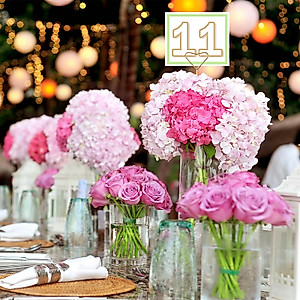 DSYIL 60 Pack Floral Picks Bulk, Heart Shap Floral Place Card Holder, Metal Photo Picks for Gift Card, Centerpieces and Party Favor, 13.4 Inches