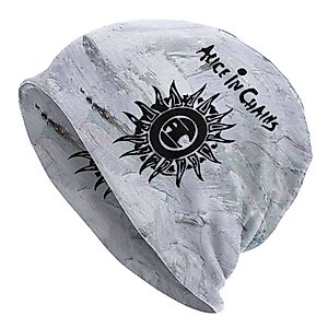 Alice Rock in Band Chains Beanie Hats Men Multifunctional Winter Knitted Hat Custom Skull Cap Casual Beanie One Size Black
