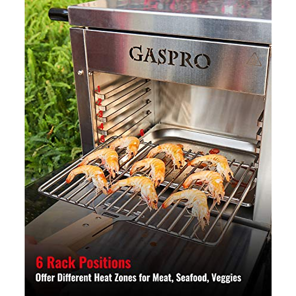 GASPRO Multi-Tasking Propane Infrared Outdoor Cooking Master, XL Steakhouse & Cast-Iron Griddle 2-in-1, Dustproof Foldable Panel
