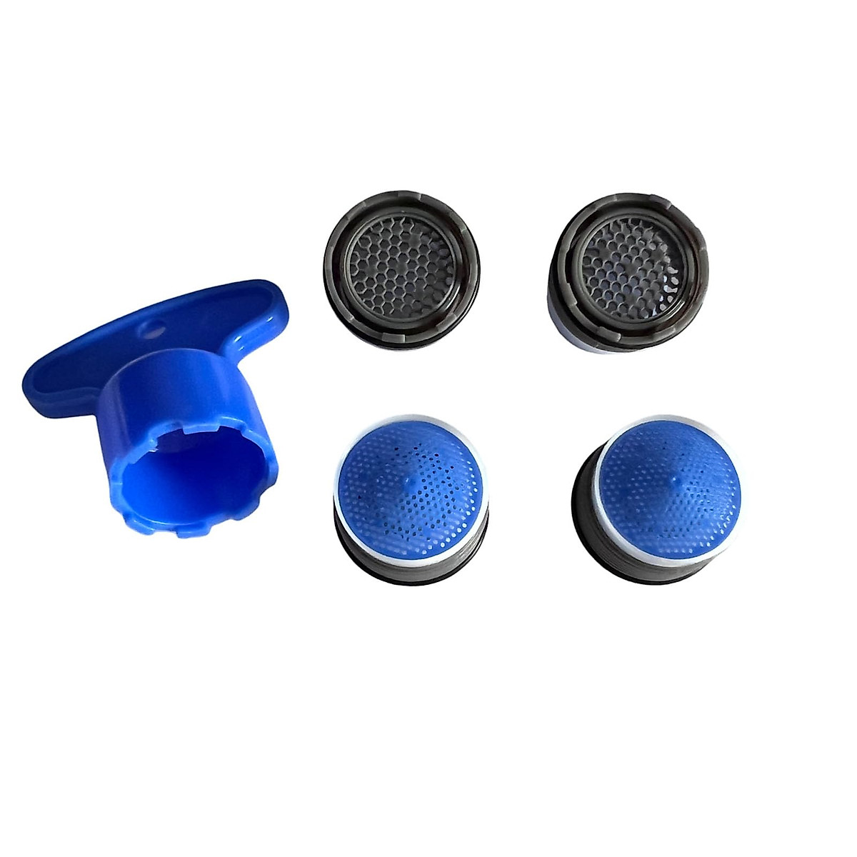 1.5GPM Faucet Replacement Part Insert Filter, Restrictor Aerator, 4Pieces 18.5mm Faucet Aerator Tap Aerators with 1 Faucet Aerator Wrench