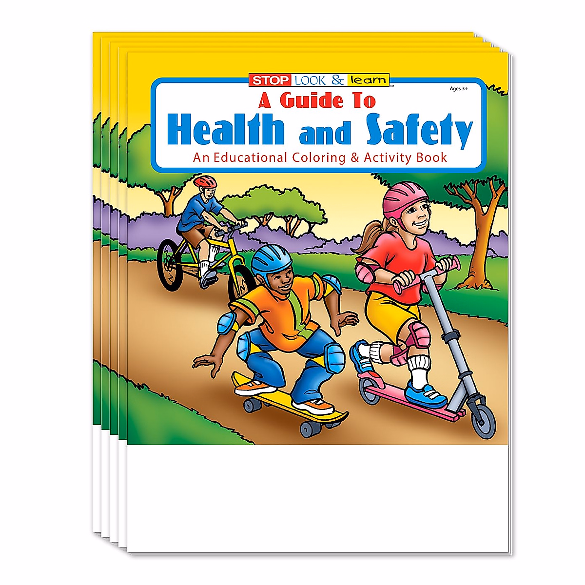 ZOCO - Health and Safety - Kids Educational Coloring Books (25 Bulk Pack, Without Crayons) - Healthcare Program, Fun Exercises - Games, Puzzles, Activities for Kids