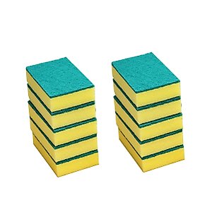 Cabilock Multifunctional Cleaning Sponges Set Scouring Pads for Kitchen Bathroom 10pcs/box