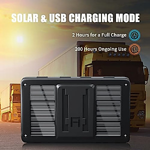 MIRAIDON RV Tire Pressure Monitoring System, Trailer TPMS with 10 Theft Sensors, 6 Alert Modes, Solar Power Tire Pressure Monitor, 80ft Sensing Distance, Up to 14 Tires, for RV, Trailers, Heavy Trucks