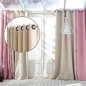 WCIC 48 PCS Curtain Grommets 40mm Roman Ring Inner Diameter (1-9/16") Nanoscale Low Noise Shower Curtain Rings for Curtain Rod Plastic Curtain Grommet Kit Black