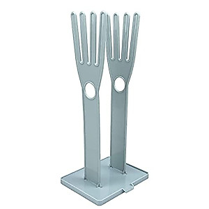 Kitchen Glove Holder Mitten Dryer Reusable Bag Dish Towel Drying Organizer Plastic Washing Rack Sink Stand(Blue)