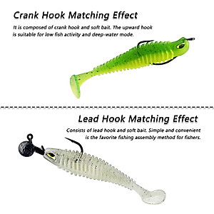 CWSDXM Soft Fishing Lures, 6.5cm/8cm Paddle Tail Swimbaits Soft Plastic Lures Kit for Bass Trout Walleye Crappie 30pcs/45pcs…