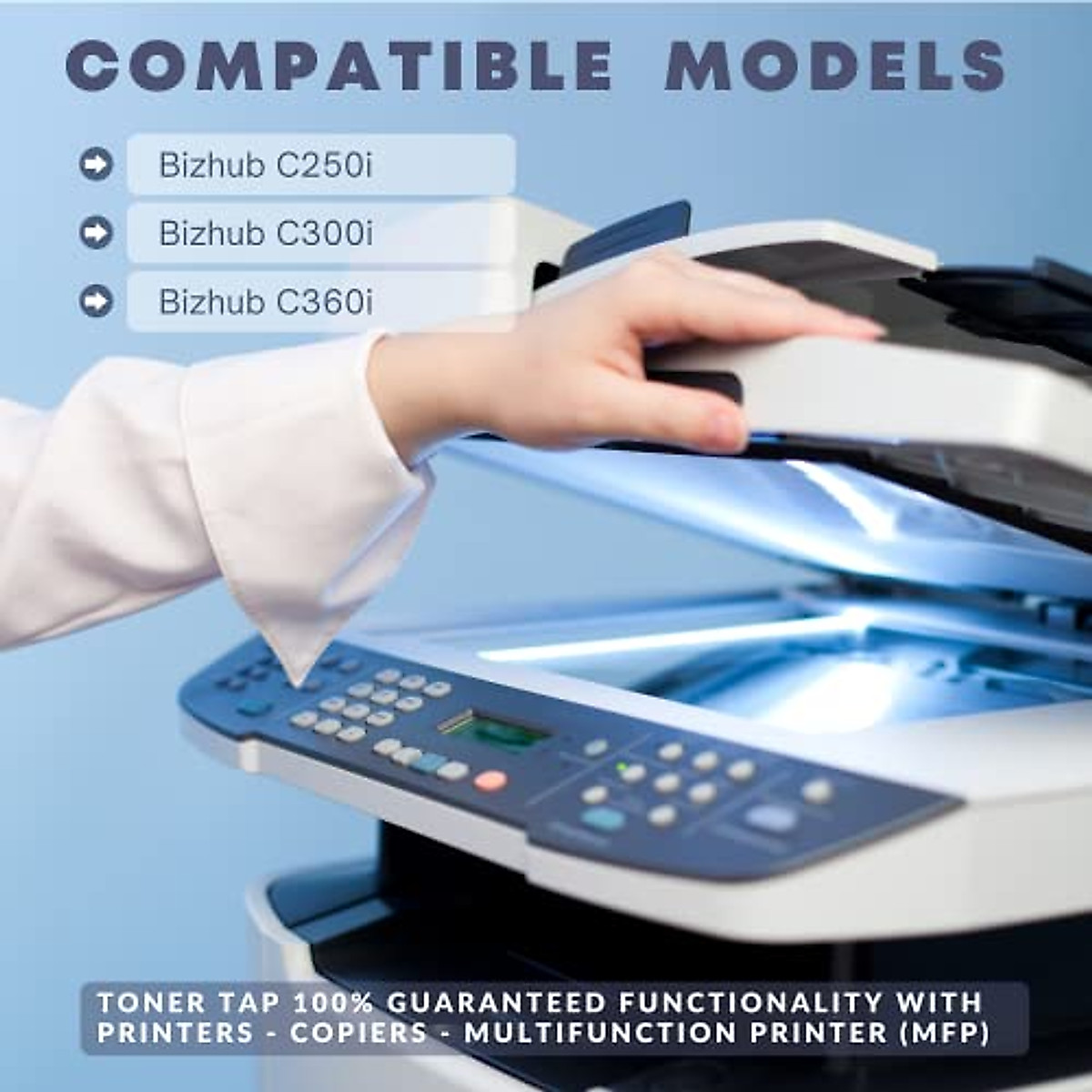 Toner Tap HIGH Yield for Konica Minolta Bizhub C250i C300i C360i (4-Pack Bundle) TN328K TN328C TN328M TN328Y Compatible Cartridge Replacements