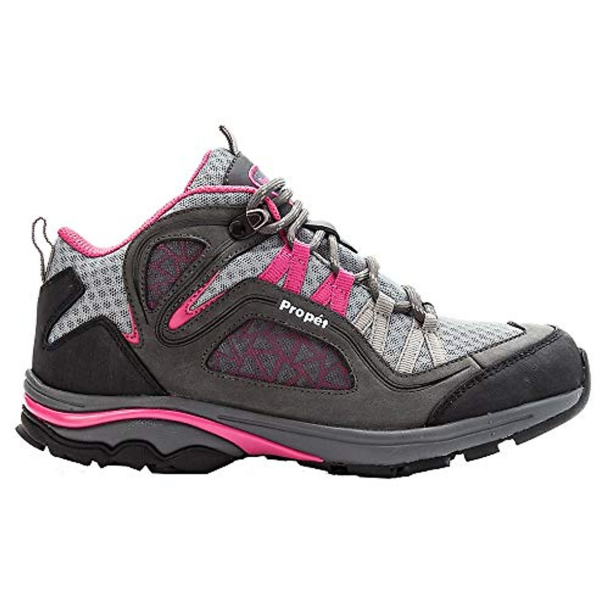 Propét Women's Peak Boot, grey/berry, 8H MEDIUM Medium US